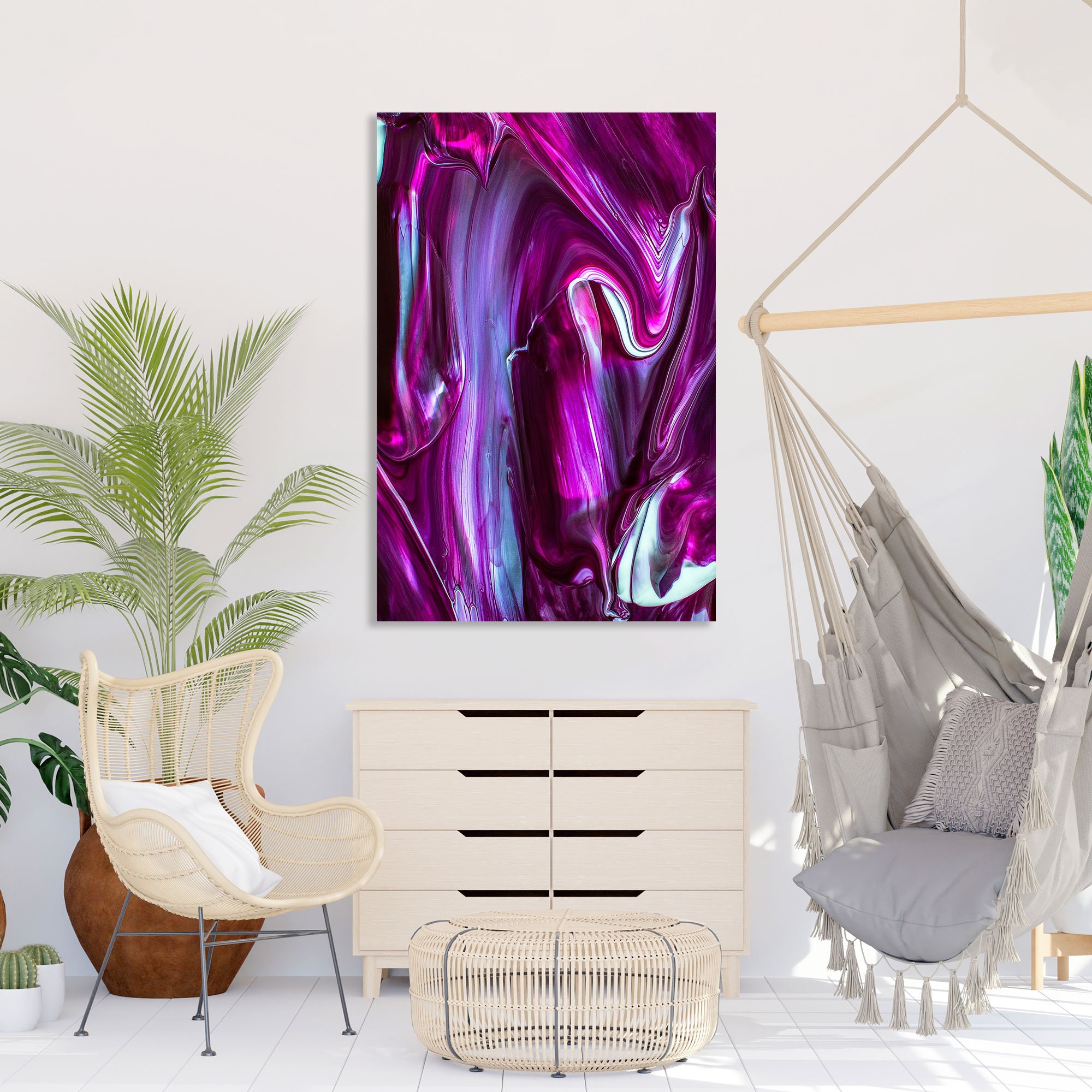 Purple Wall Decor Purple Abstract Wall Art Stylish Abstract - Etsy
