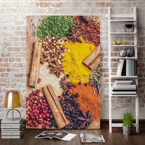 Spice Modish Art Decor for Kitchen, Spices Colorful Decor for Wall ...