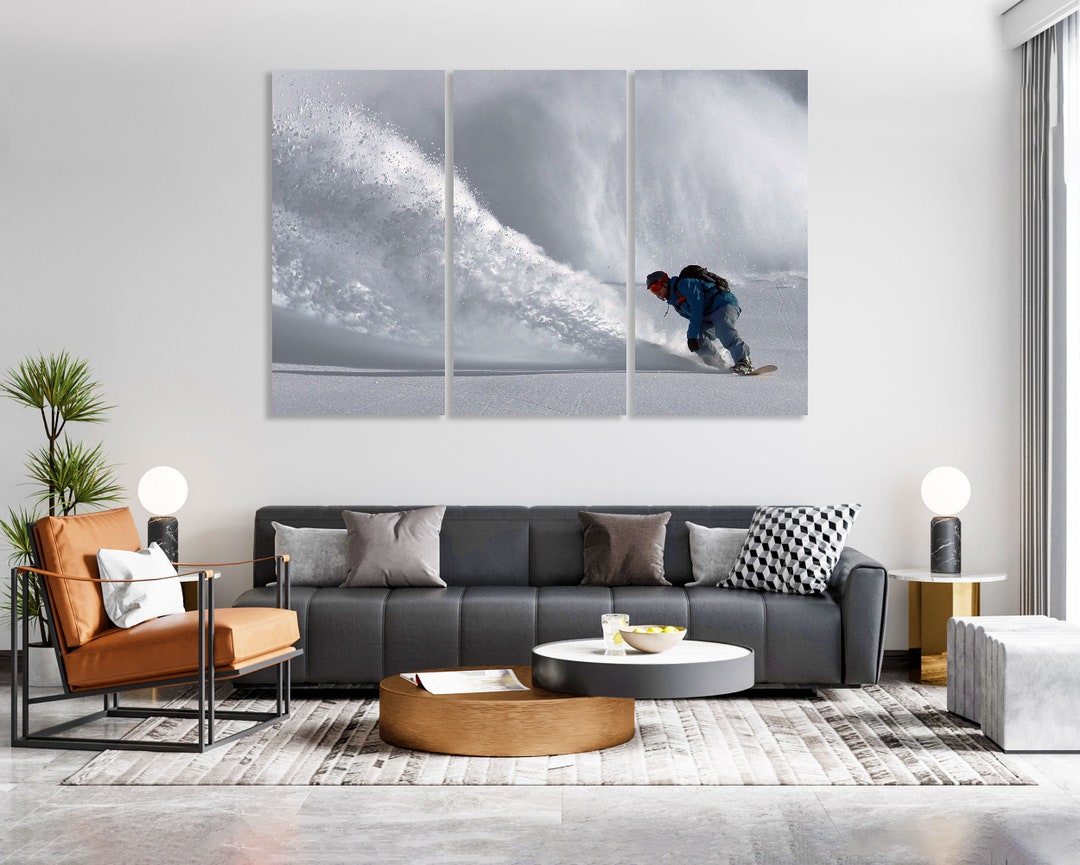 Snowboard Canvas Snowboard Print Snowboard Wall Art Snowboard Home ...