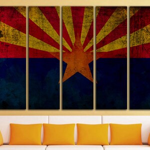 Arizona state flag wall art Arizona state flag wall decor | Etsy