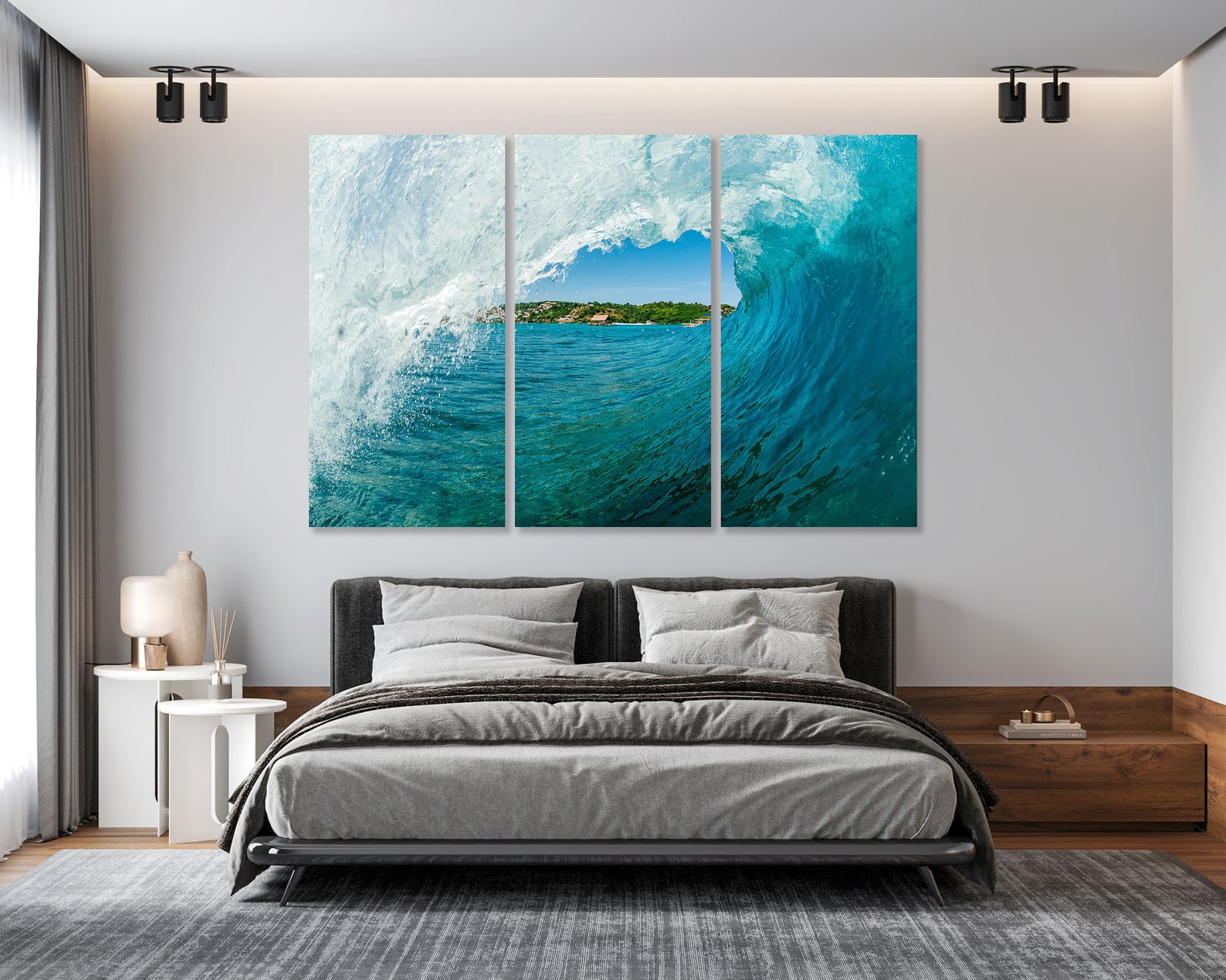 Wave Print Ocean Canvas Ocean Wall Art Ocean Wall Decor Wave - Etsy