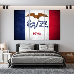 Iowa State Flag Wall Art Iowa State Flag Wall Decor Iowa State Flag ...