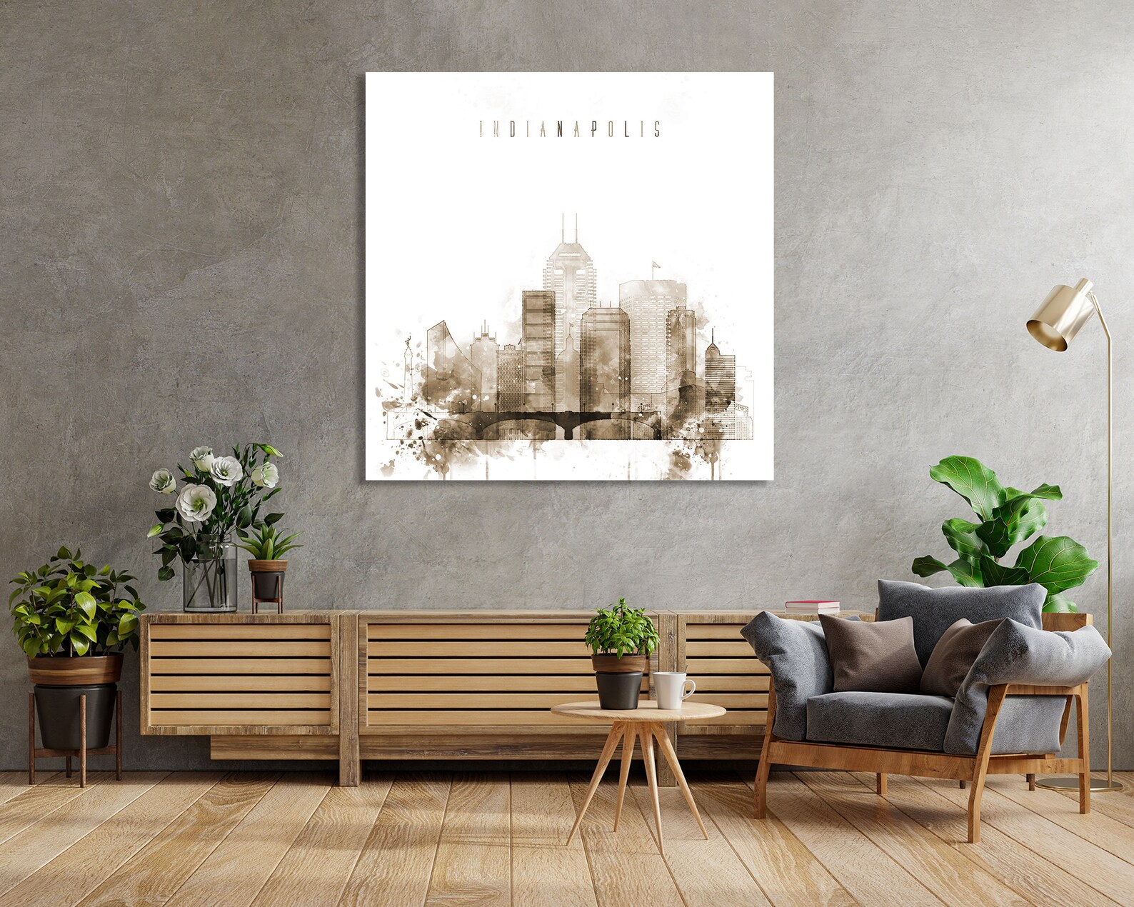 Indianapolis Framed Canvas Wall Art Indiana Artistic Prints - Etsy