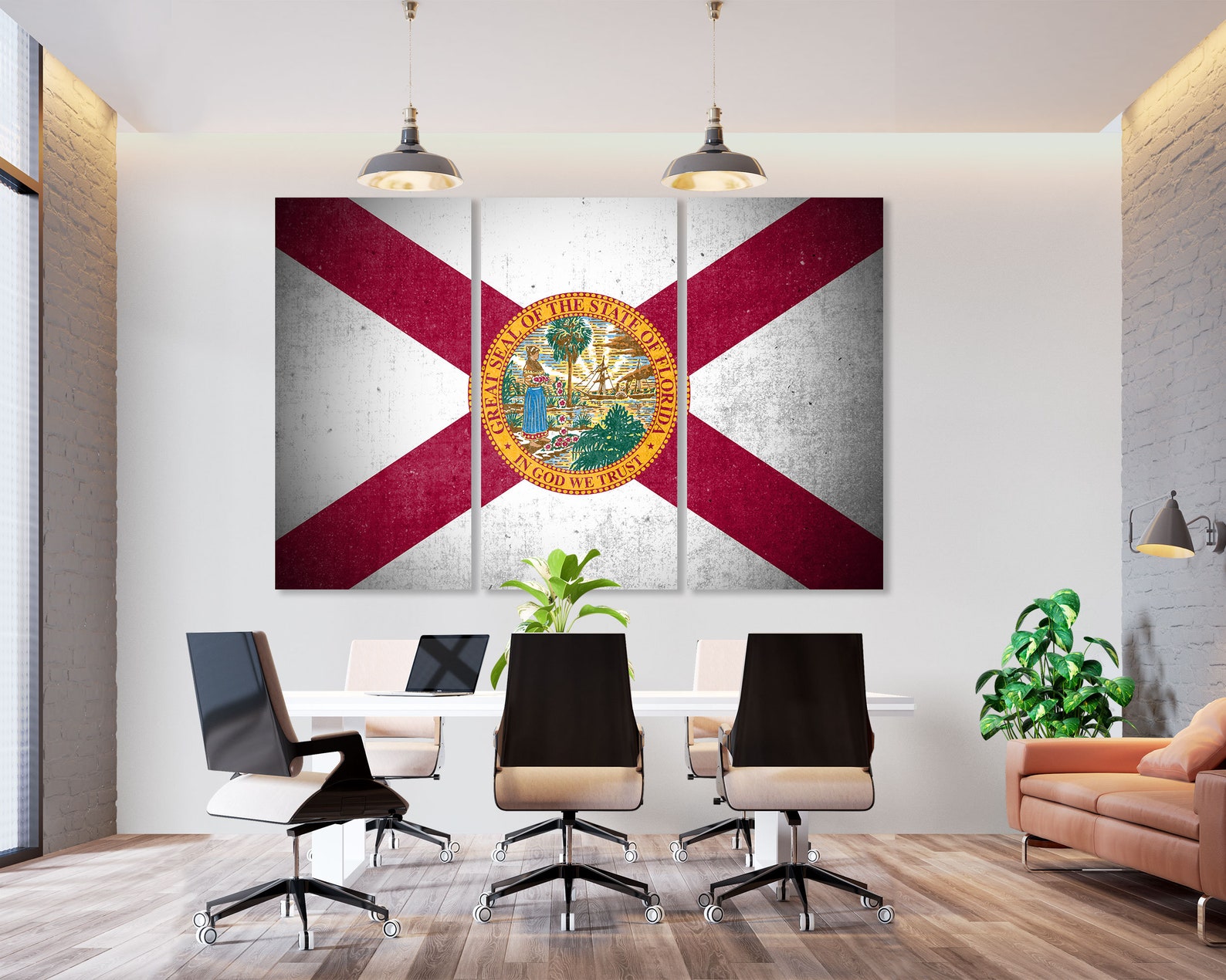 Florida State Flag Wall Art Florida State Flag Wall Decor - Etsy