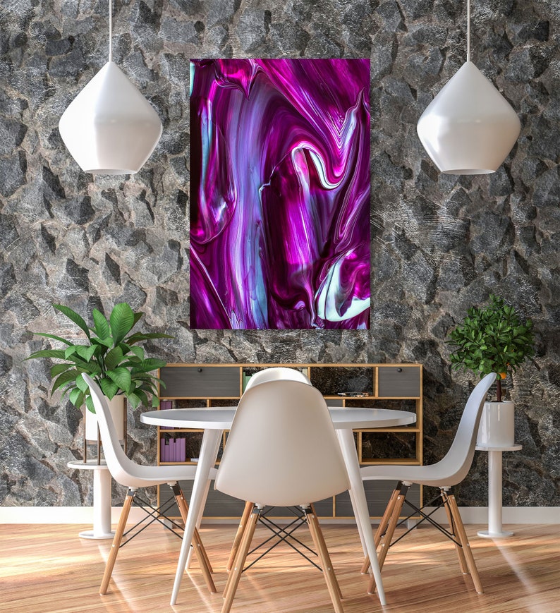 Purple Wall Decor Purple Abstract Wall Art Stylish Abstract - Etsy
