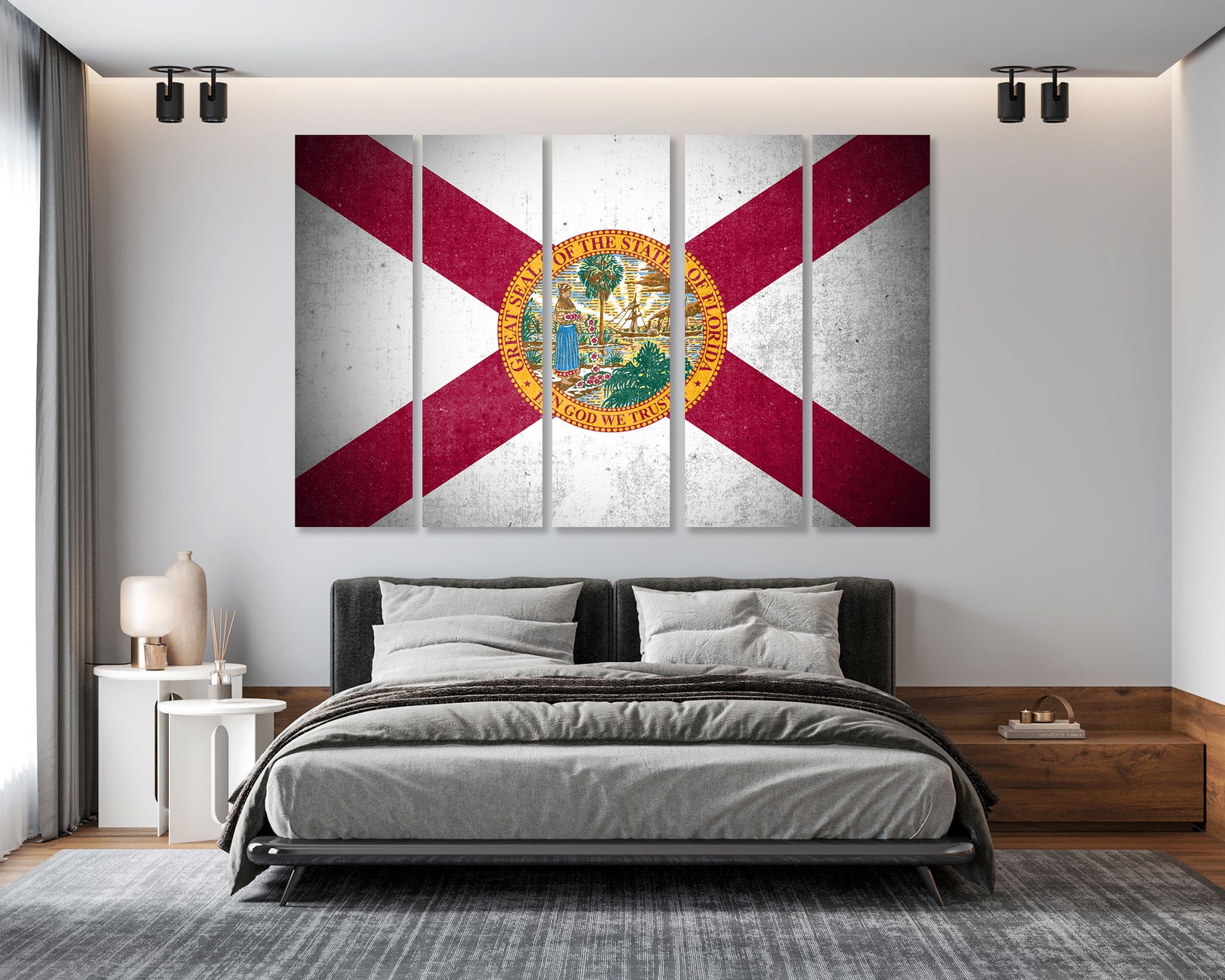 Florida State Flag Wall Art Florida State Flag Wall Decor - Etsy