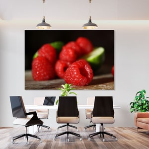 Raspberries Kitchen Wall Decor Sets, Raspberries Wall Art, Raspberries ...