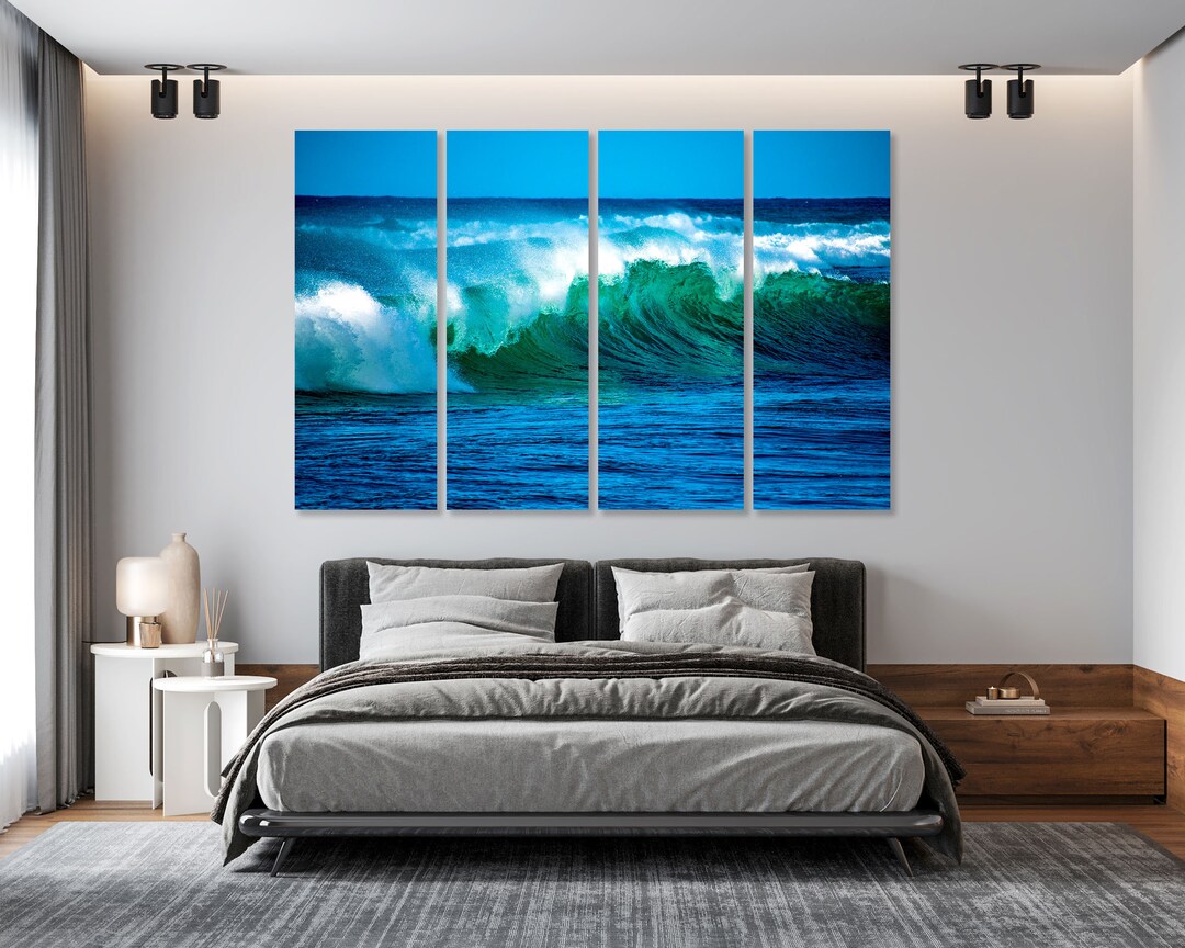 Wave Wall Art Wave Home Decor Wave Canvas Wave Poster Wave Photo Wave ...