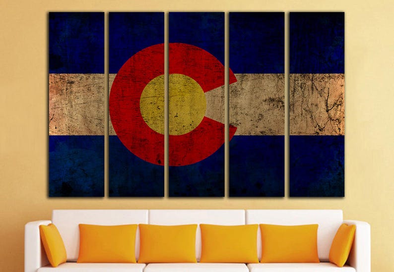 Colorado state flag wall art Colorado state flag wall decor | Etsy