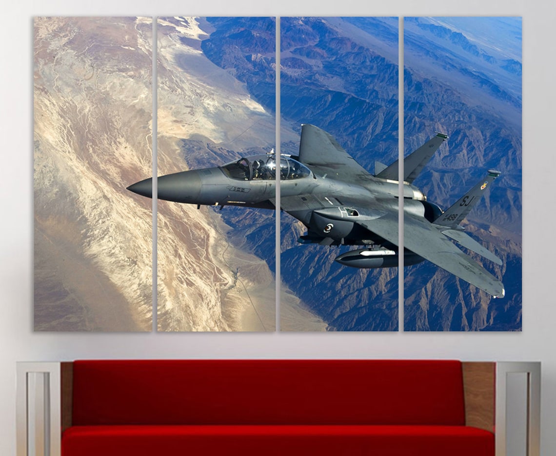 Aircraft Canvas Wall Art Fighter Jet Canvas Airplane Wall Art | Etsy