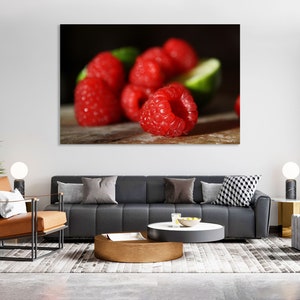 Raspberries Kitchen Wall Decor Sets, Raspberries Wall Art, Raspberries ...