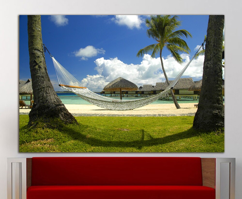 Tropical wall art Tropical canvas Tropical wall decor Beach | Etsy