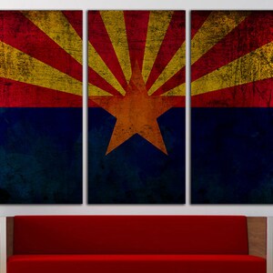 Arizona state flag wall art Arizona state flag wall decor | Etsy