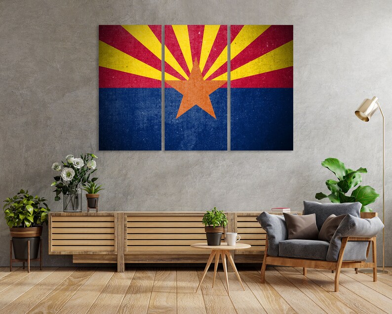 Arizona State Flag Wall Art Arizona State Flag Wall Decor - Etsy