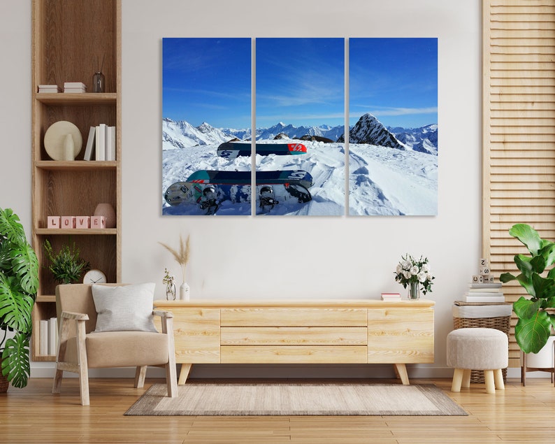 Snowboard Wall Art Snowboard Wall Decor Snowboard Canvas Print - Etsy