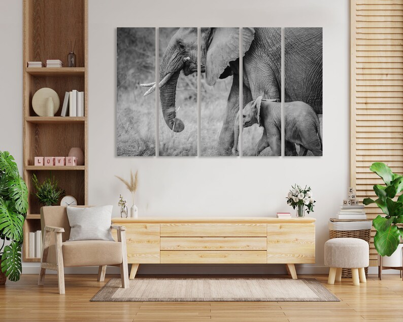 Elephant Canvas Elephant Wall Art Elephant Print Elephant Wall - Etsy