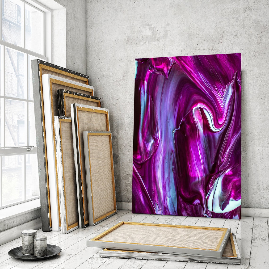 Purple Wall Decor Purple Abstract Wall Art Stylish Abstract - Etsy