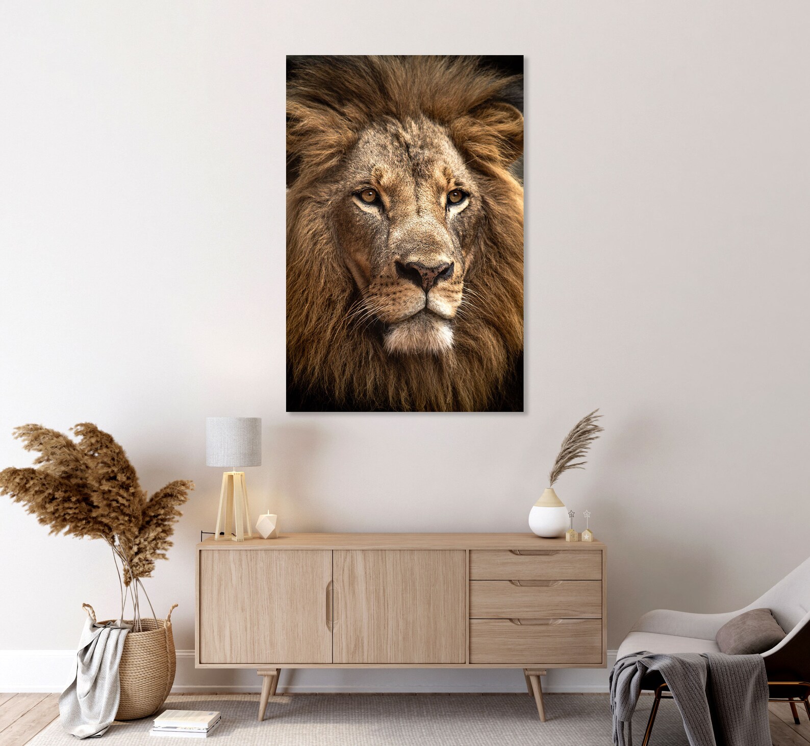 Lion Canvas Lion Wall Decor Lion Wall Art Lion Print Animal - Etsy