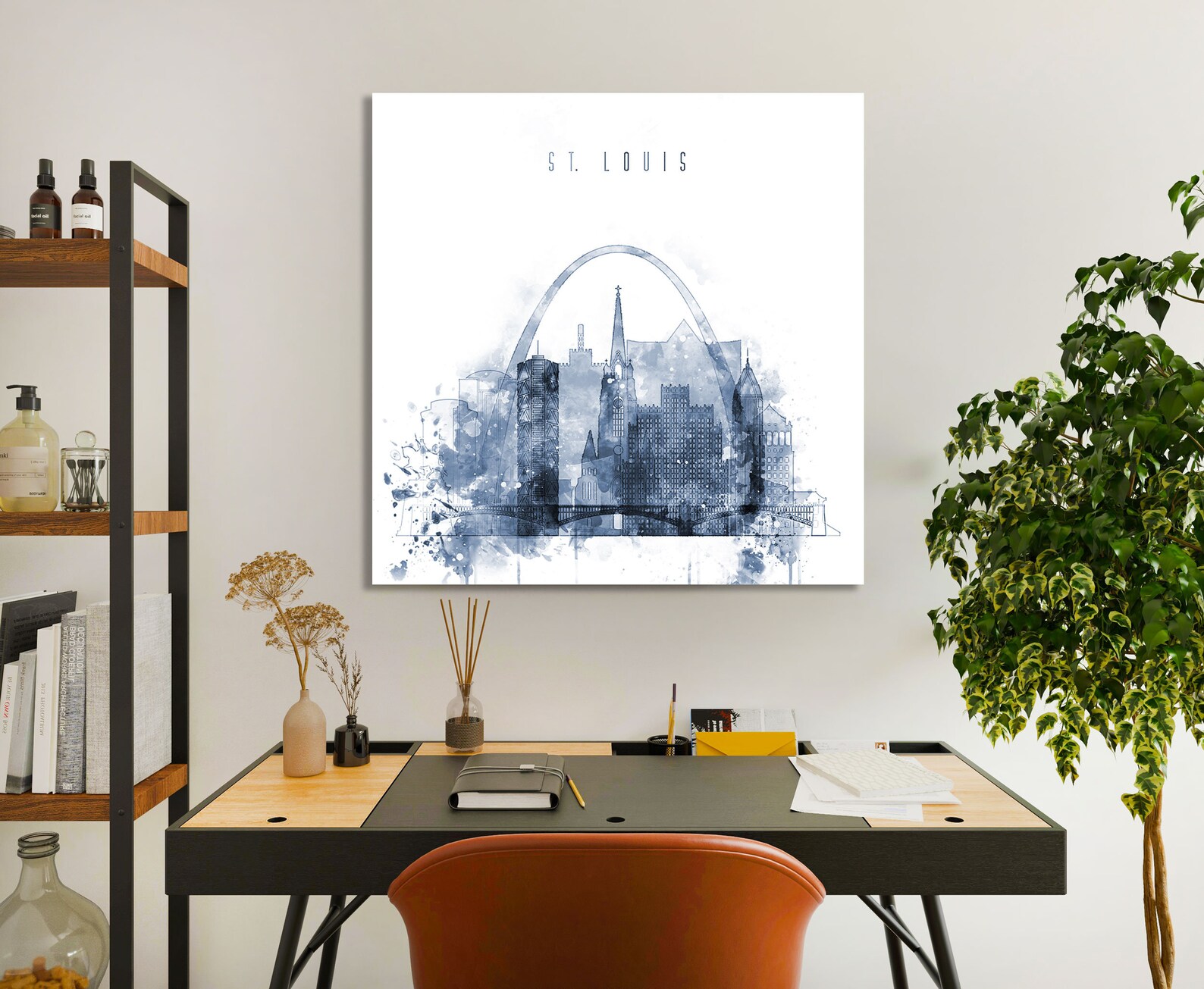 Saint Louis Framed Canvas Wall Art Missouri Artistic Prints - Etsy