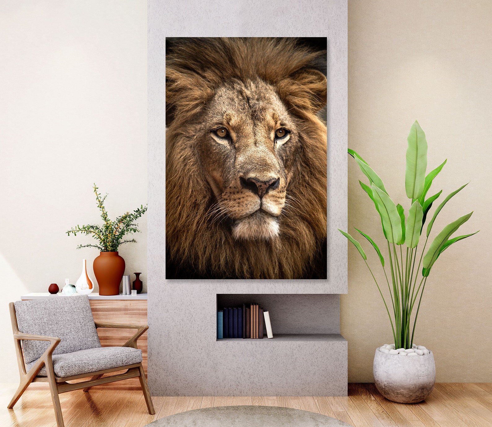 Lion Canvas Lion Wall Decor Lion Wall Art Lion Print Animal - Etsy