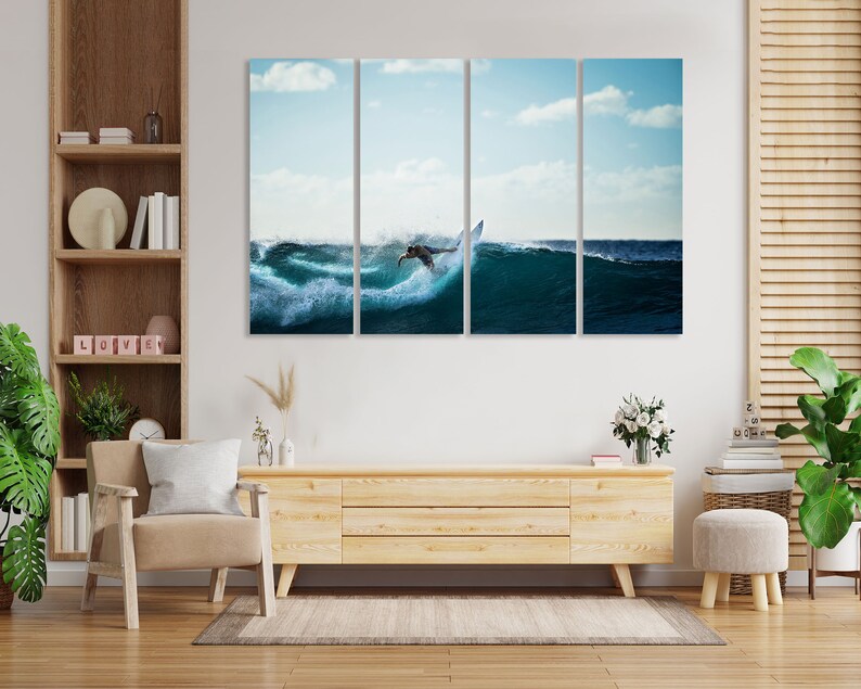 Surfing Canvas Surfing Wall Decor Surfing Wall Art Surfing - Etsy