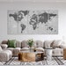 World Map Canvas Print Wall Art Decor World Map Wall Decor - Etsy