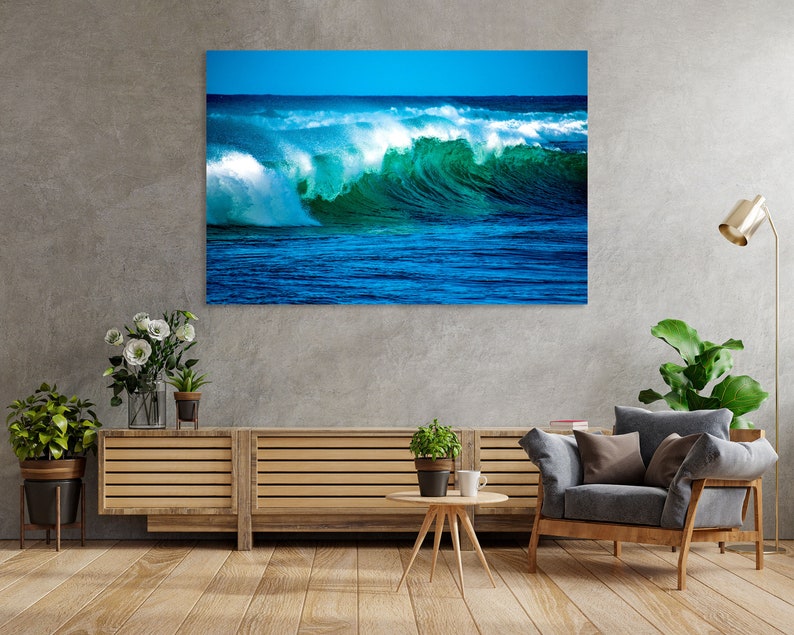 Wave Wall Art Wave Home Decor Wave Canvas Wave Poster Wave - Etsy