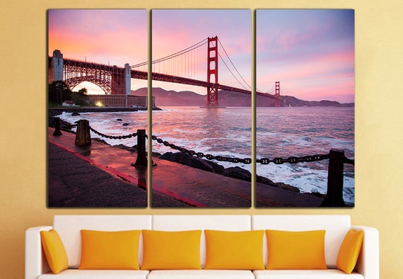 Golden Gate print Golden Gate wall art Golden Gate canvas | Etsy
