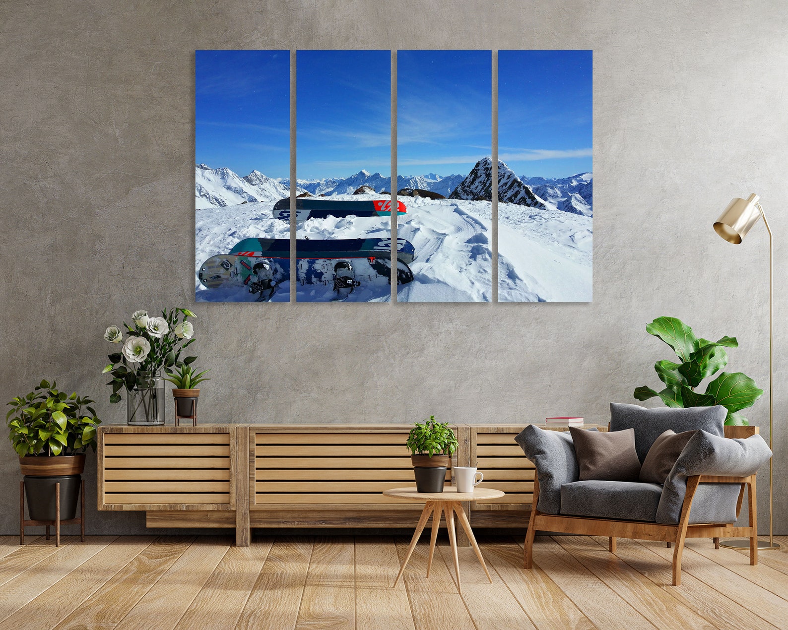 Snowboard Wall Art Snowboard Wall Decor Snowboard Canvas Print - Etsy