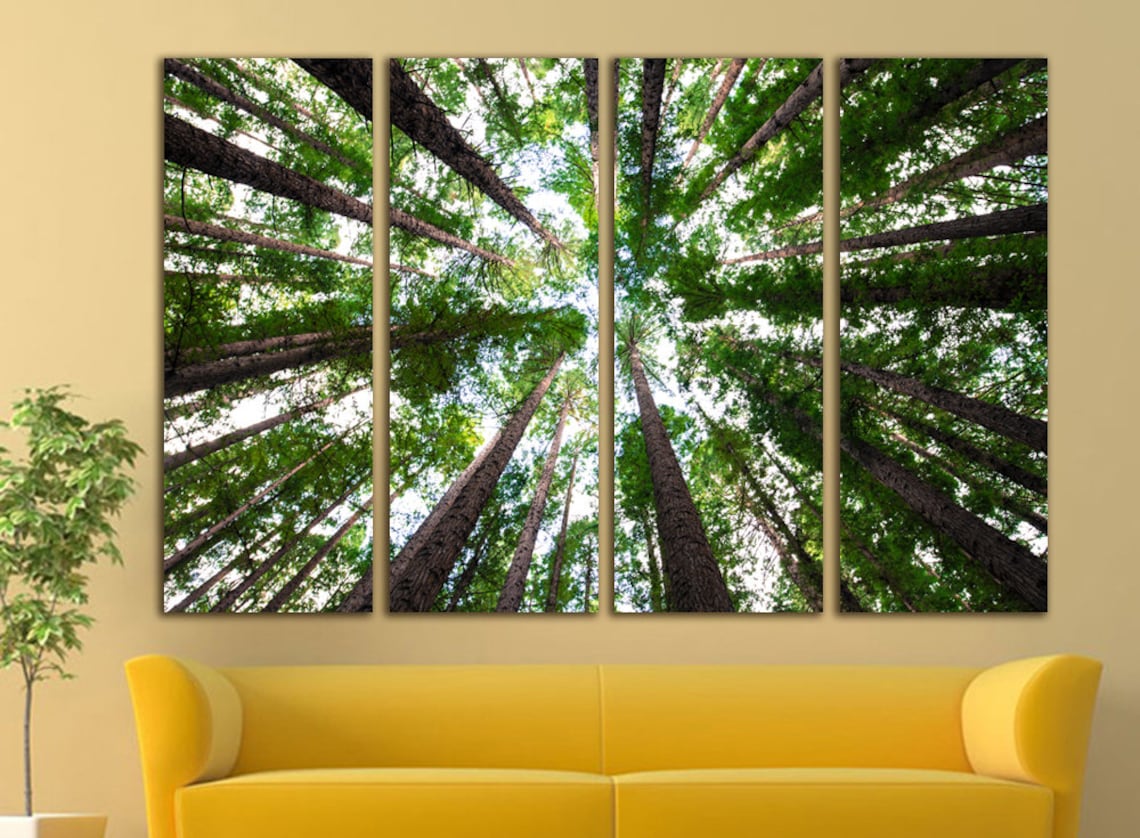 Forest canvas Forest wall decor Forest print Forest wall art | Etsy