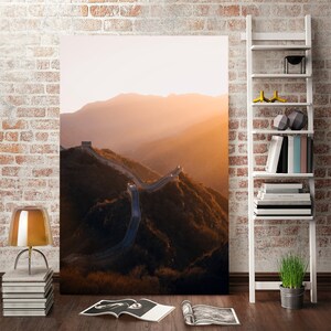 The Great Wall of China Wonderful Art Decor on Canvas, Great Wall Print ...