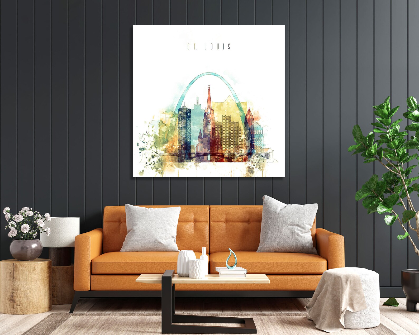 Saint Louis Framed Canvas Wall Art Missouri Artistic Prints - Etsy