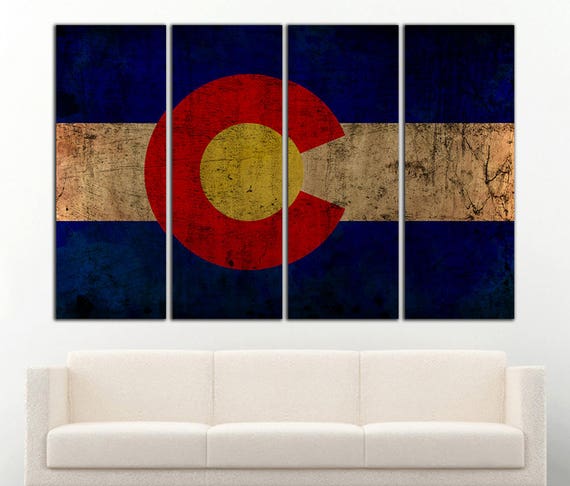 Colorado state flag wall art Colorado state flag wall decor | Etsy
