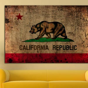 California state flag wall art California state flag wall | Etsy