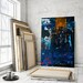 Deep Blue Abstract Wall Decor Oil Abstract Canvas Wall Art - Etsy