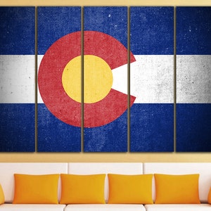 Colorado state flag wall art Colorado state flag wall decor | Etsy