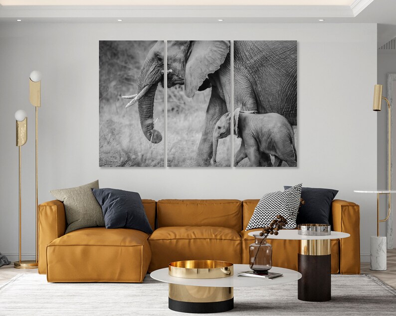 Elephant Canvas Elephant Wall Art Elephant Print Elephant Wall - Etsy
