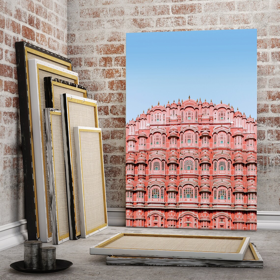 Hawa Mahal Wall Decor Art Pink Palace Canvas Wall Art India | Etsy