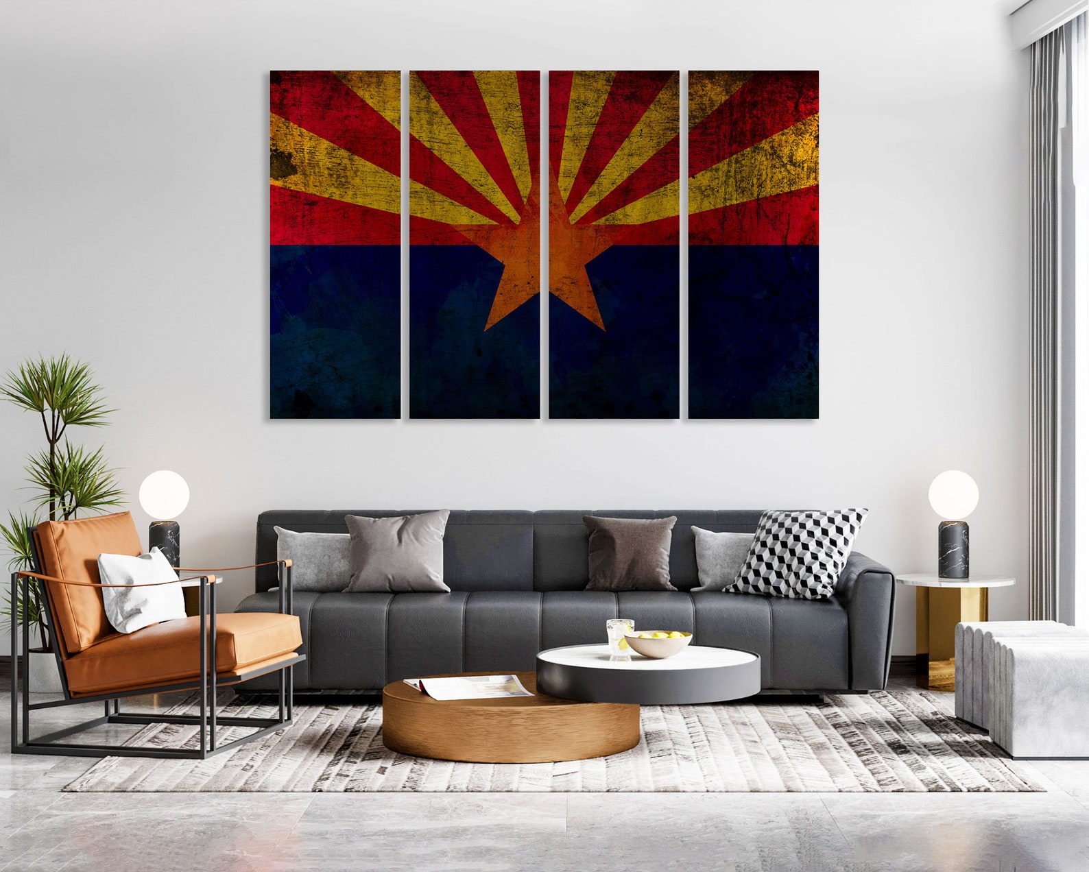 Arizona State Flag Wall Art Arizona State Flag Wall Decor - Etsy