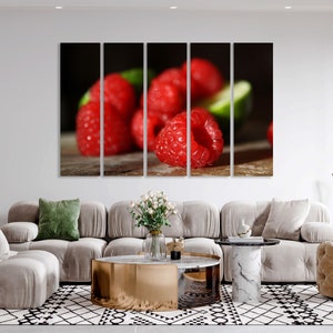Raspberries Kitchen Wall Decor Sets, Raspberries Wall Art, Raspberries ...