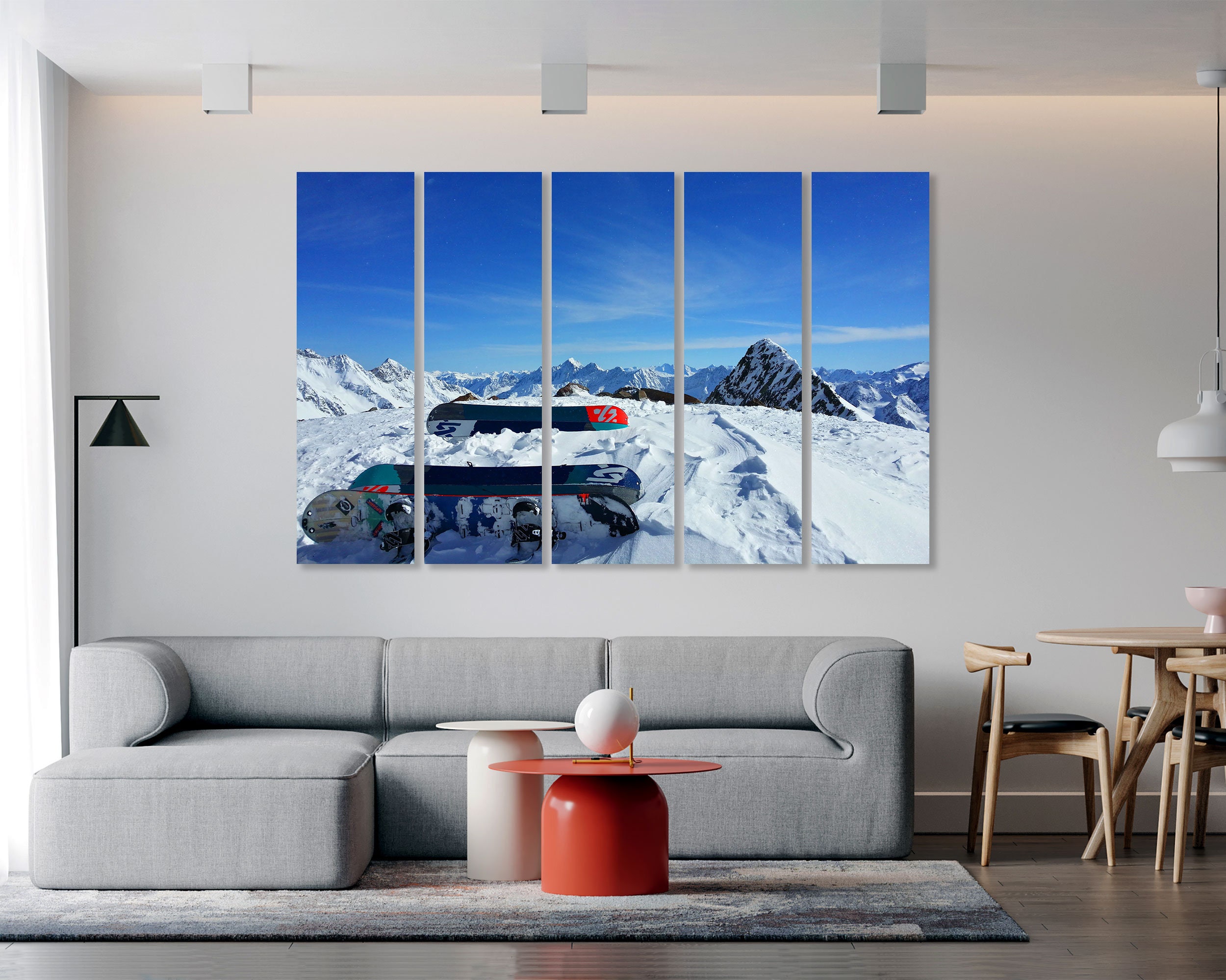Snowboard Wall Art Snowboard Wall Decor Snowboard Canvas Print - Etsy