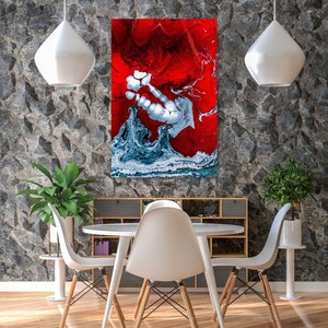 Red Marble Abstract Wall Art Red Abstract Wall Decor - Etsy