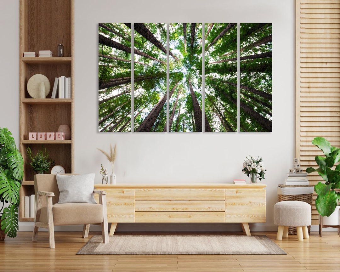 Forest Canvas Forest Wall Decor Forest Print Forest Wall Art Wood ...