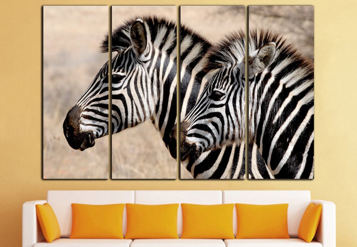 Zebra Wall Art Zebra Wall Decor Zebra Canvas Zebra Print | Etsy