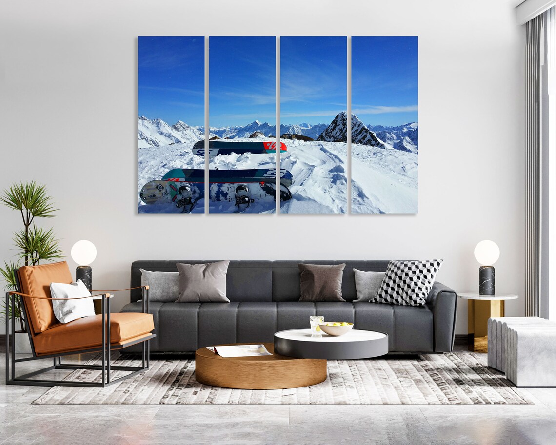 Snowboard Wall Art Snowboard Wall Decor Snowboard Canvas Print - Etsy