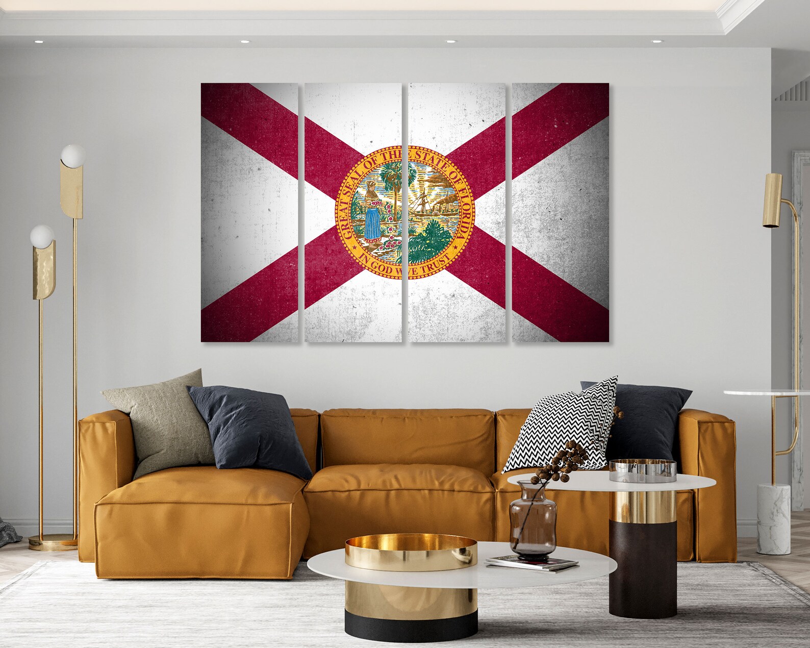Florida State Flag Wall Art Florida State Flag Wall Decor - Etsy