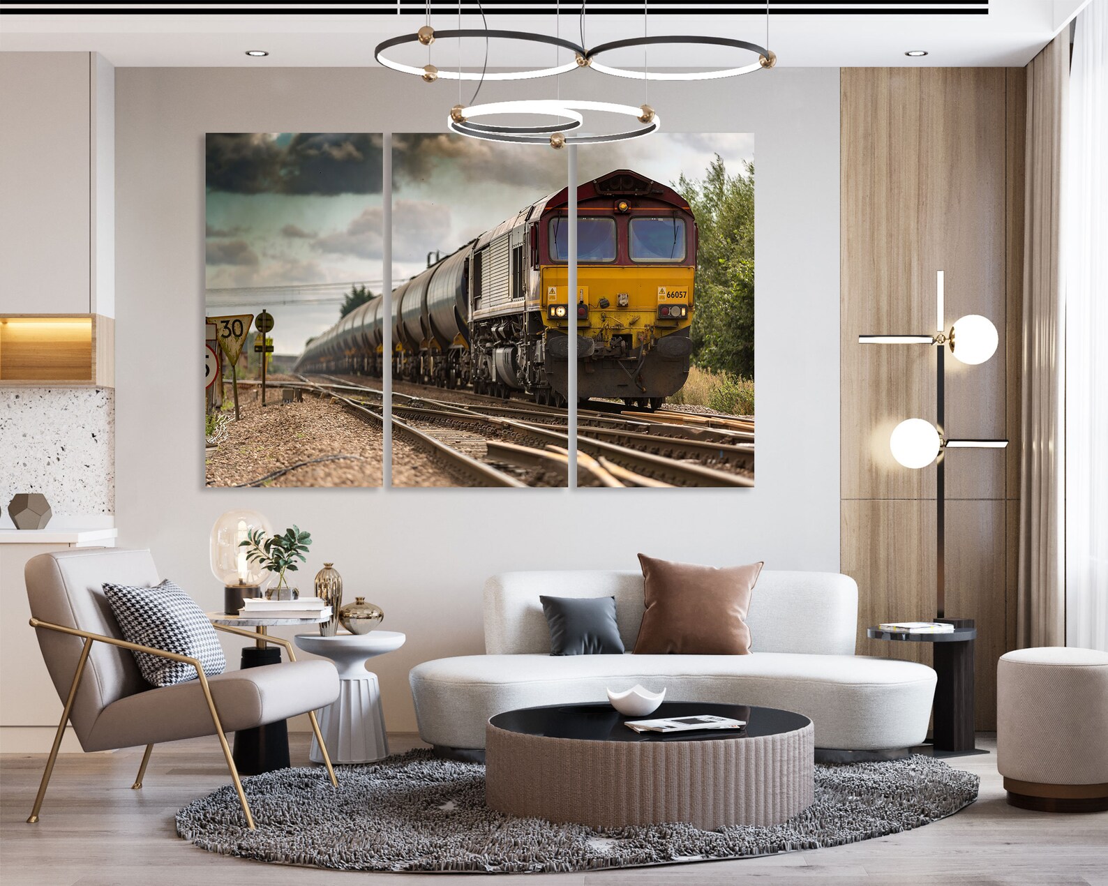 Train Canvas Wall Decor Logistics Print Wall Art Railway - Etsy
