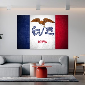 Iowa State Flag Wall Art Iowa State Flag Wall Decor Iowa State Flag ...