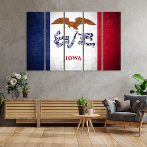 Iowa State Flag Wall Art Iowa State Flag Wall Decor Iowa State Flag ...