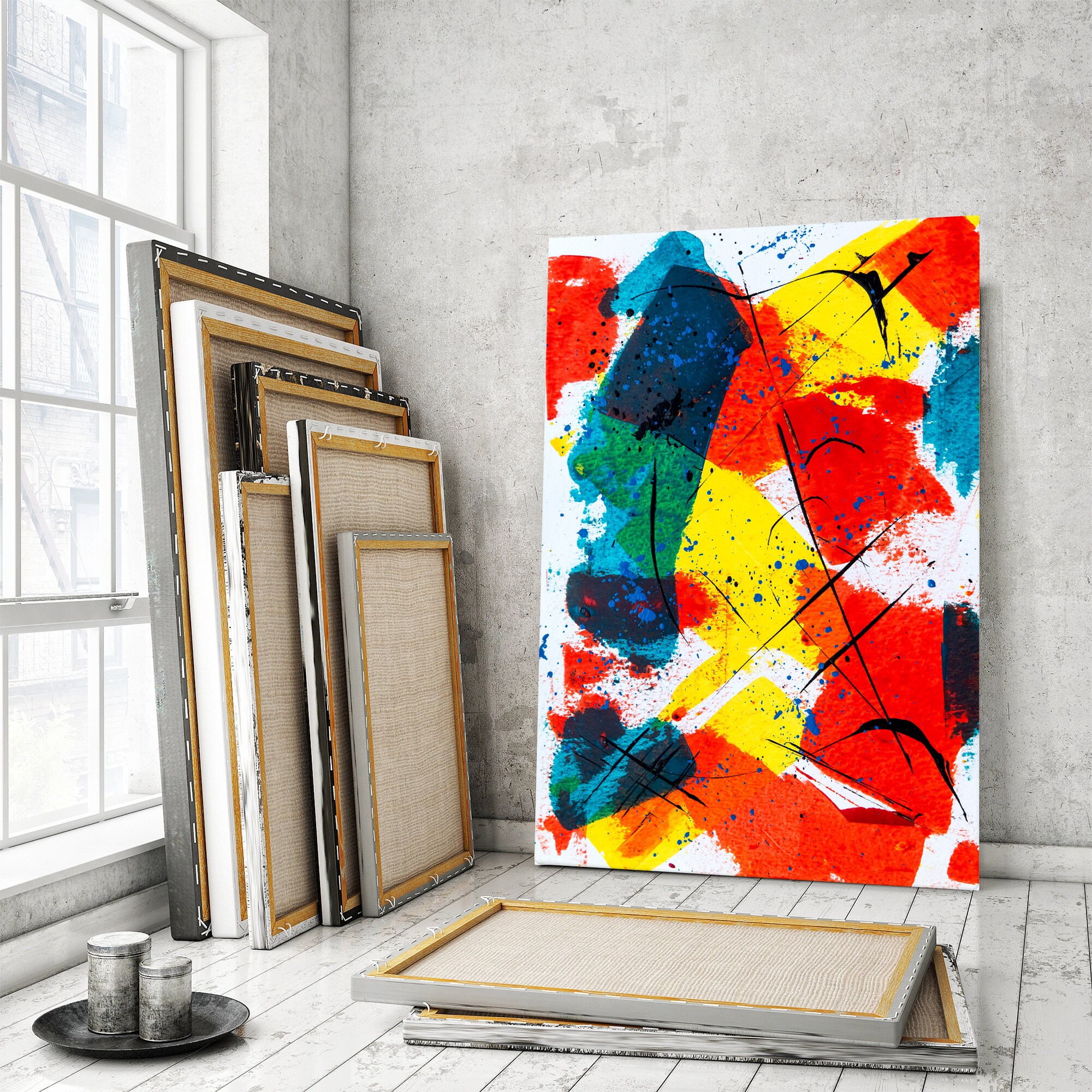 Watercolor abstract wall painting art streaks of paint art | Etsy